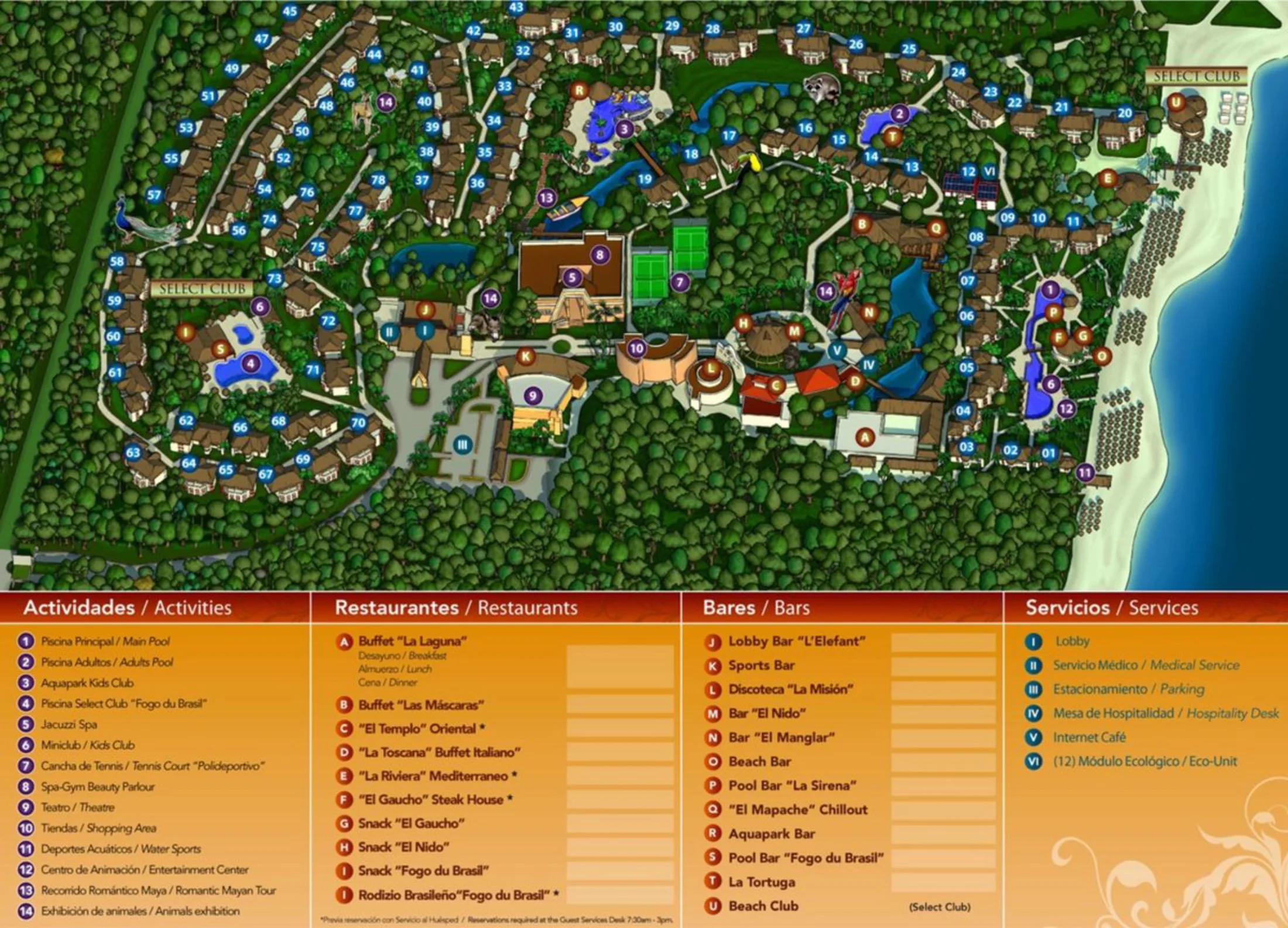 Sandos Caracol Eco Resort Map (Most Up-To-Date) - All Maps