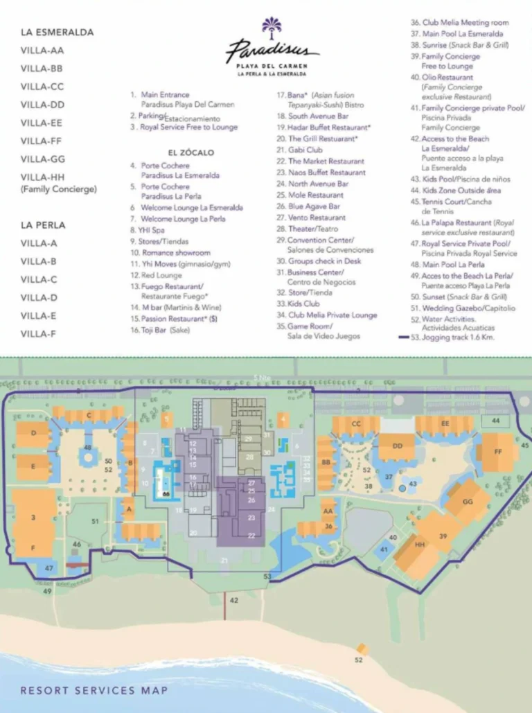 Sandos Caracol Eco Resort Map (Most Up-To-Date) - All Maps