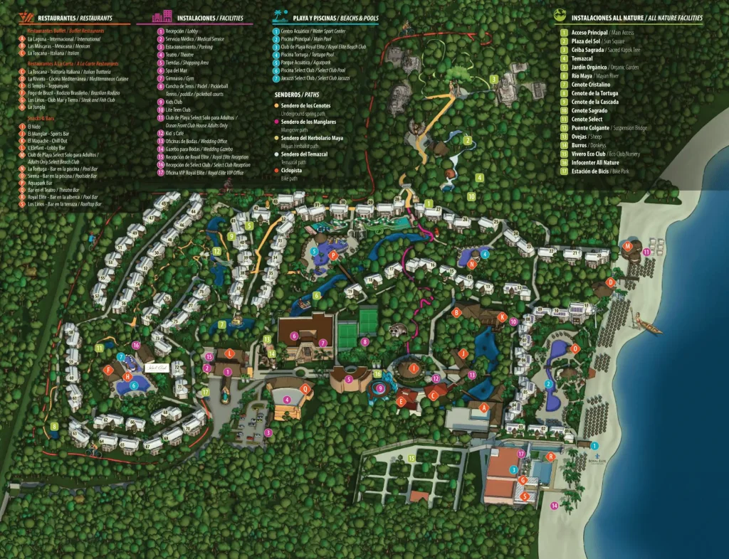 Sandos Caracol Eco Resort Map (Most Up-To-Date) - All Maps