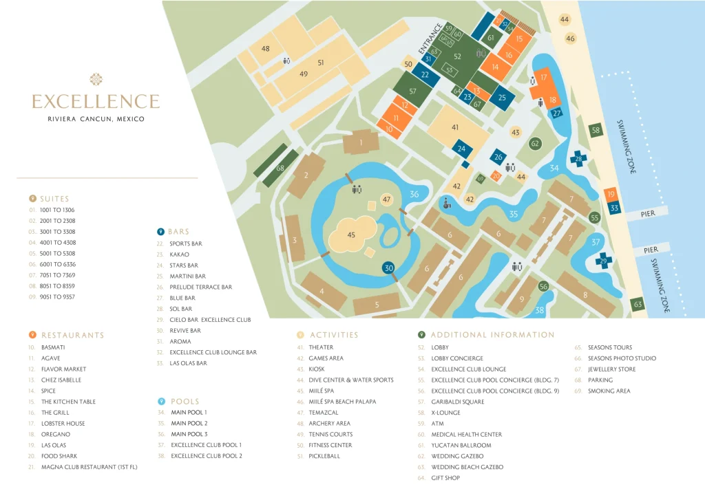 Excellence Playa Mujeres Cancun Map