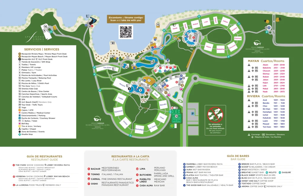 Grand Sirenis Riviera Maya Resort and Spa Map (Most Up-To-Date) - All Maps