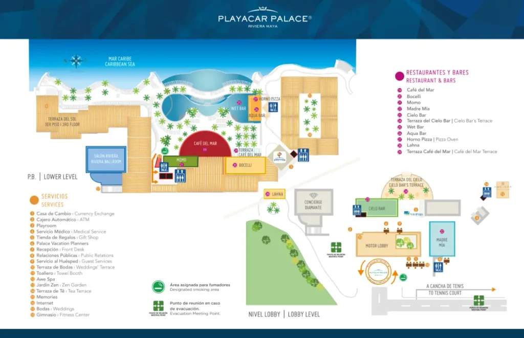 Playacar Palace® All Inclusive Resort Map (2024 - 2016) - AllMaps ...
