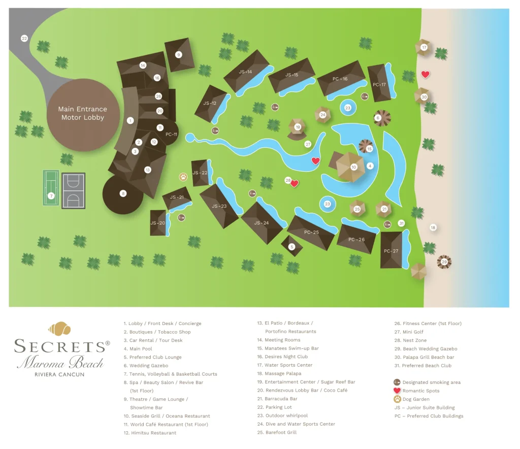 Secrets Maroma Beach Riviera Cancun Map (Most Up-To-Date) - All Maps
