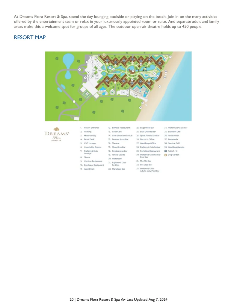 Dreams Flora Resort and Spa Map (Most Up-To-Date) - All Maps