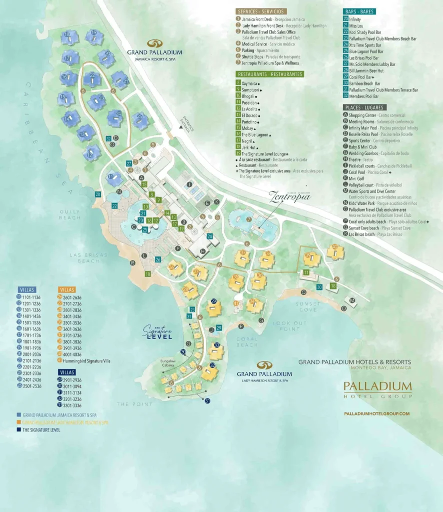 Grand Palladium Lady Hamilton Resort and Spa Map (Most Up-To-Date ...