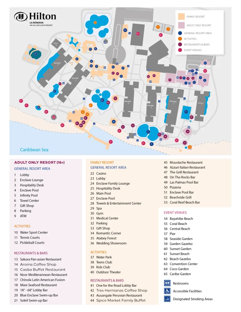 Hilton La Romana All Inclusive Family Resort Map (Most Up-To-Date ...
