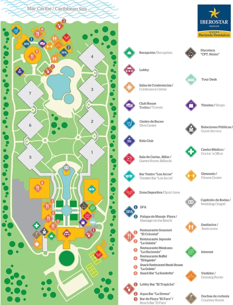 Iberostar Selection Hacienda Dominicus Map - AllMaps: Preserving Every ...
