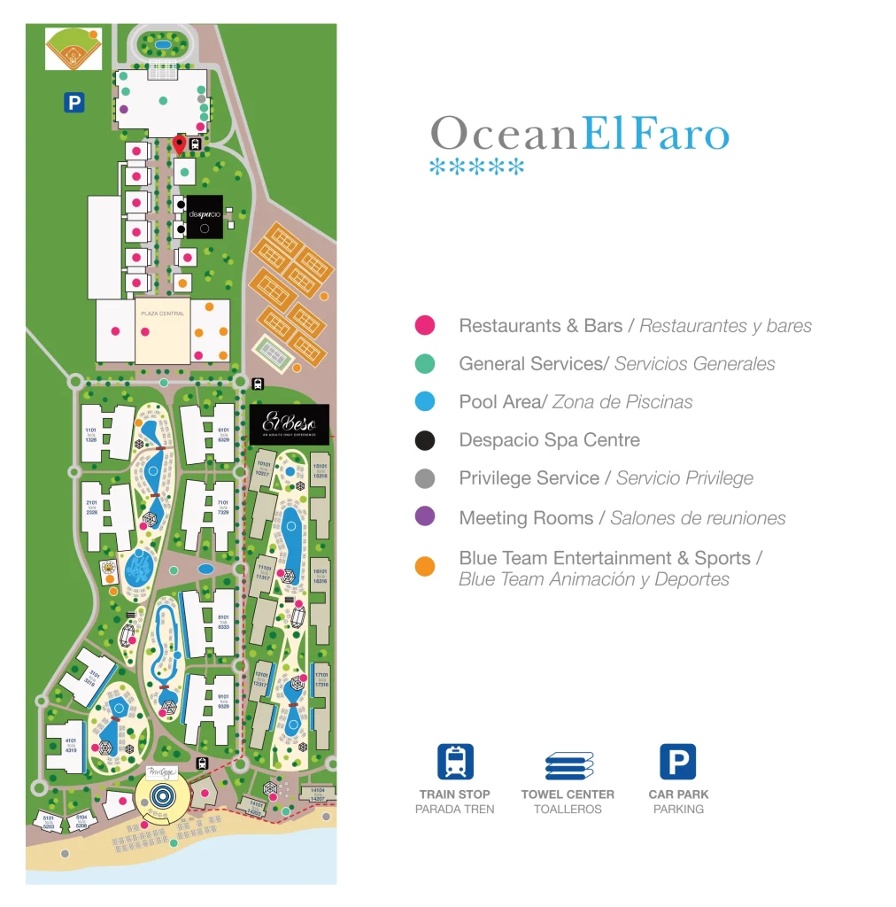 Ocean El Faro Resort Map (Most Up-To-Date) - All Maps
