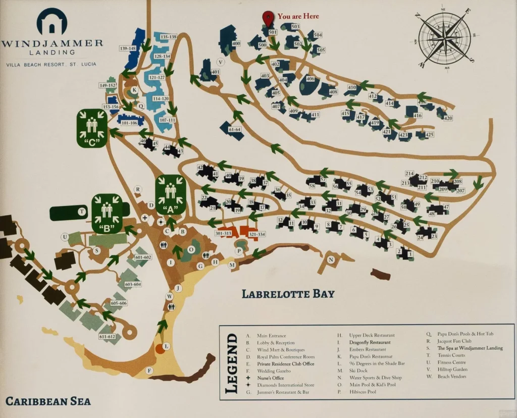 Windjammer Landing Resort and Residences Map (Most Up-To-Date) - All Maps