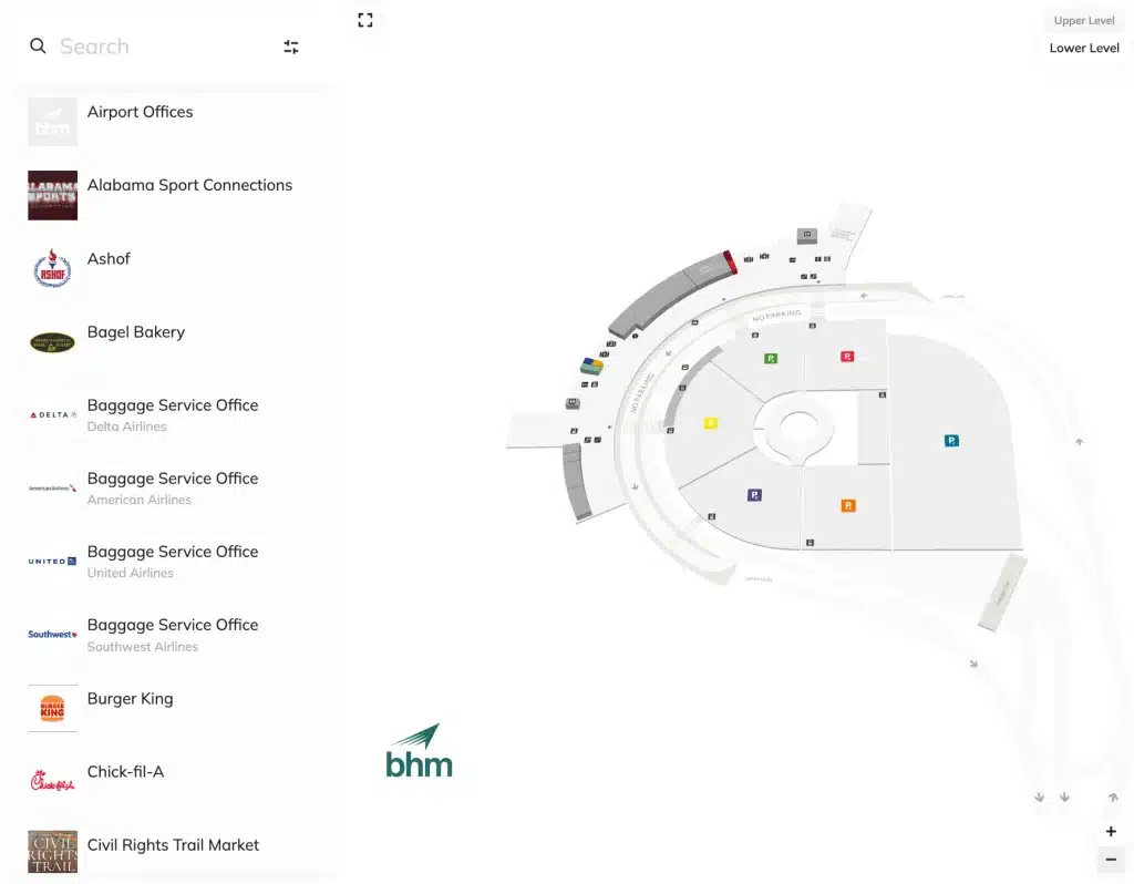 Birmingham-Shuttlesworth International Airport Map (Most Up-To-Date ...
