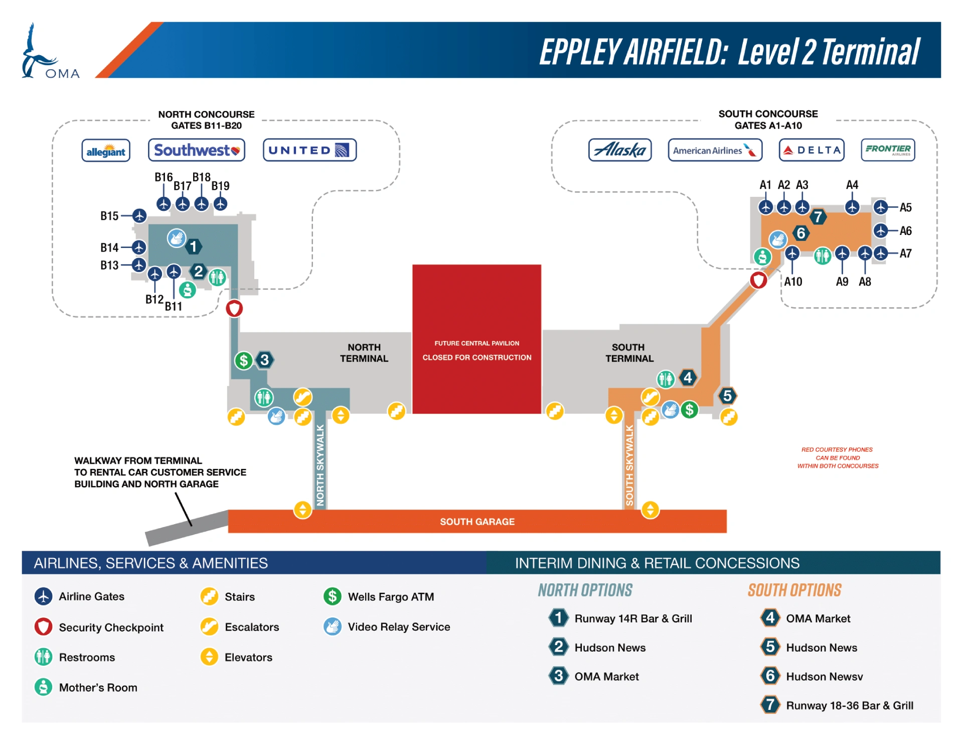 Eppley Airfield Terminal Map (2025-2024) - All Maps