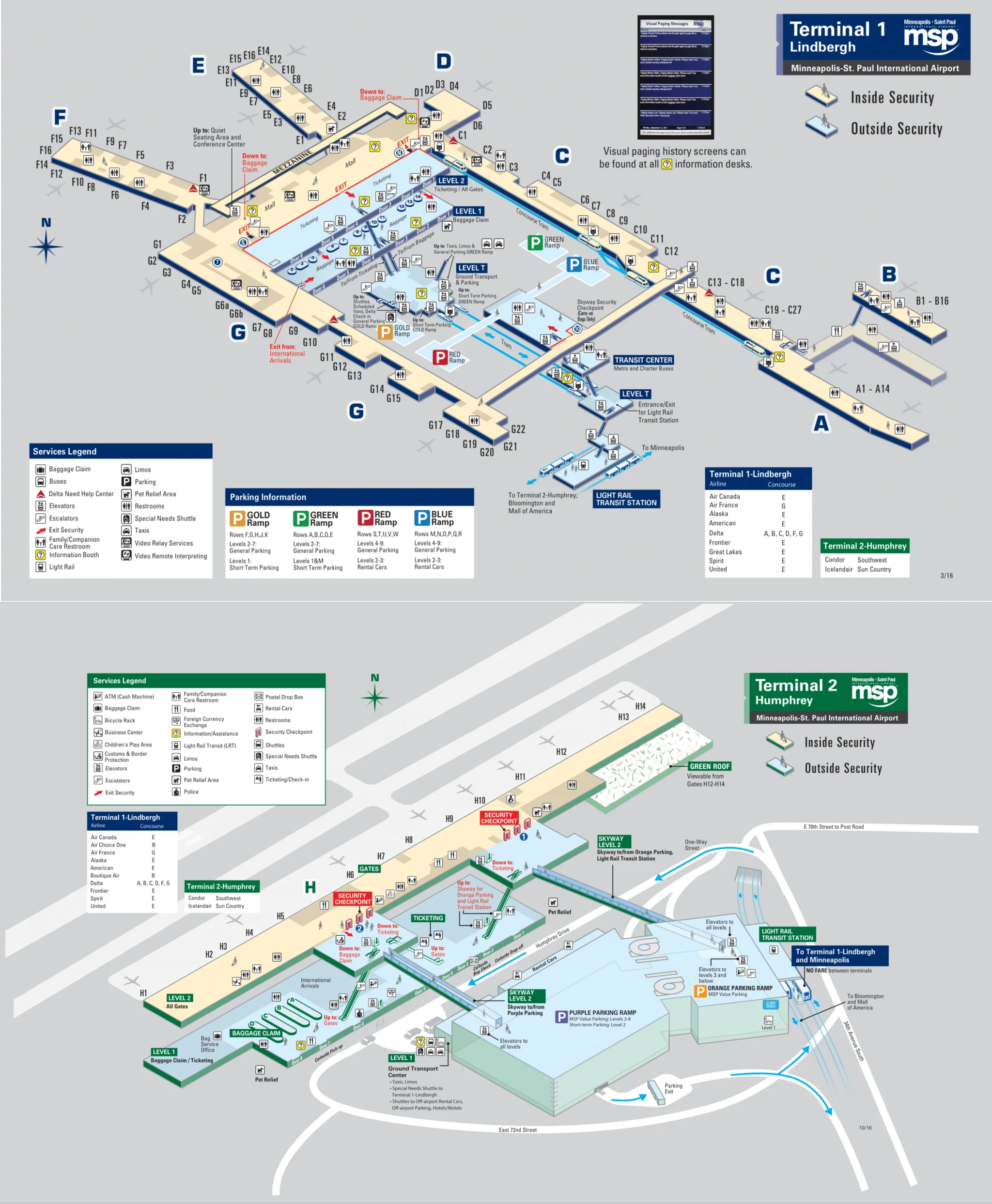 Minneapolis–Saint Paul International Airport Map (Most Up-To-Date ...