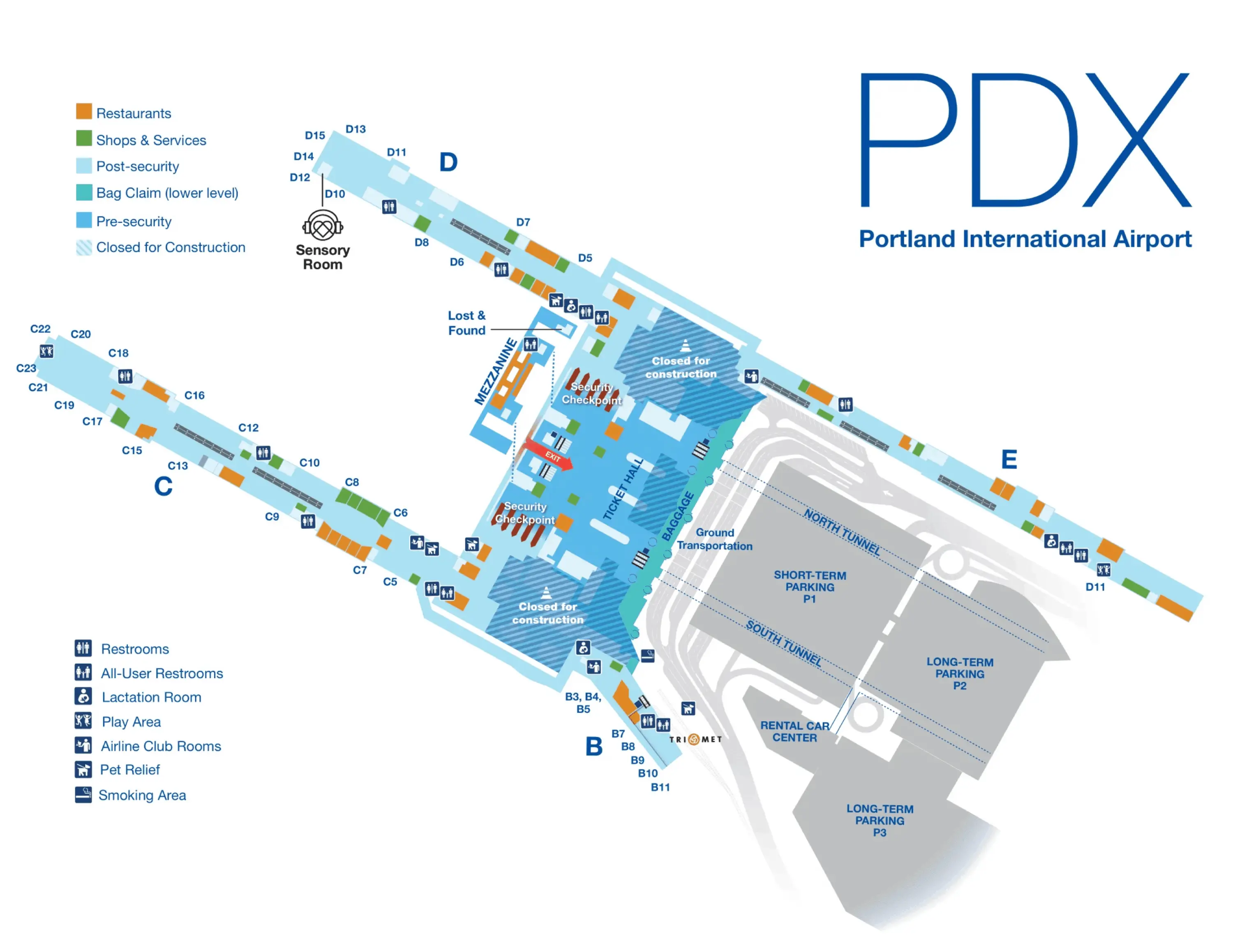 Portland International Airport Map (Most Up-To-Date) - All Maps