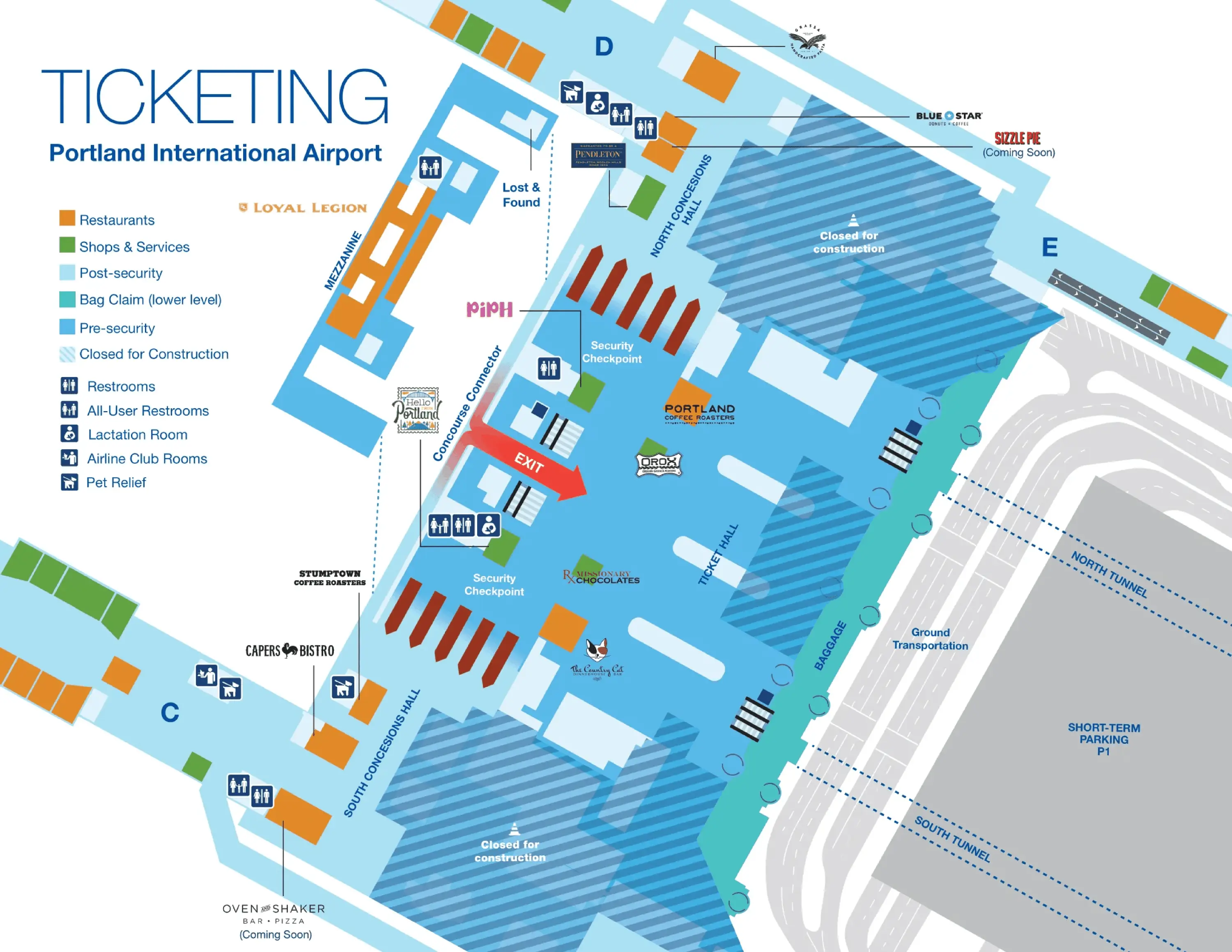 Portland International Airport Map (Most Up-To-Date) - All Maps