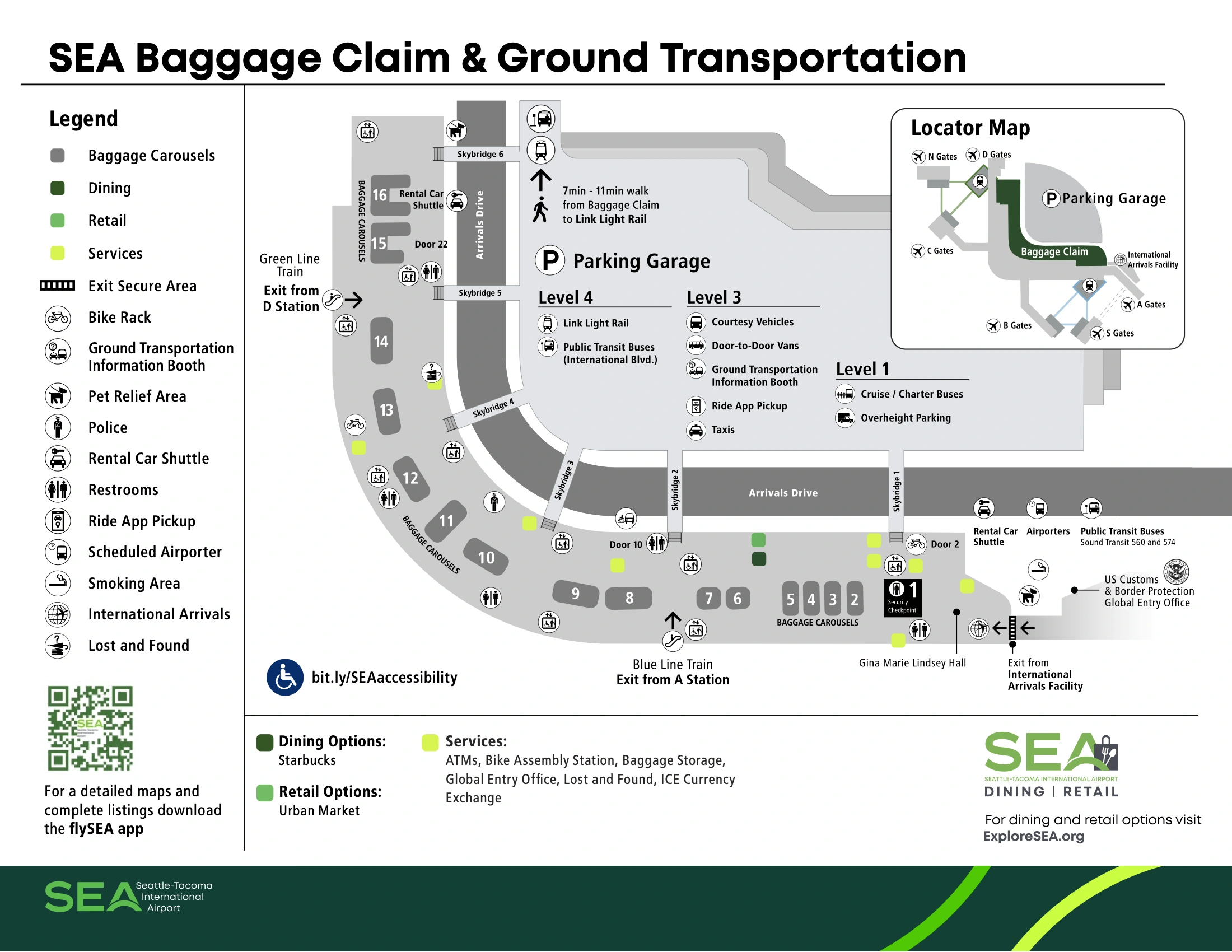 Seattle-Tacoma International Airport Terminal Map (2025-2024) - All Maps