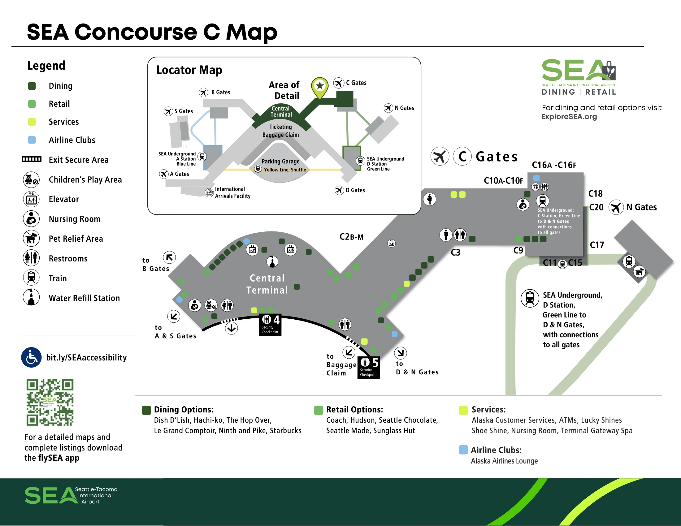 Seattle-Tacoma International Airport Terminal Map (2025-2024) - All Maps