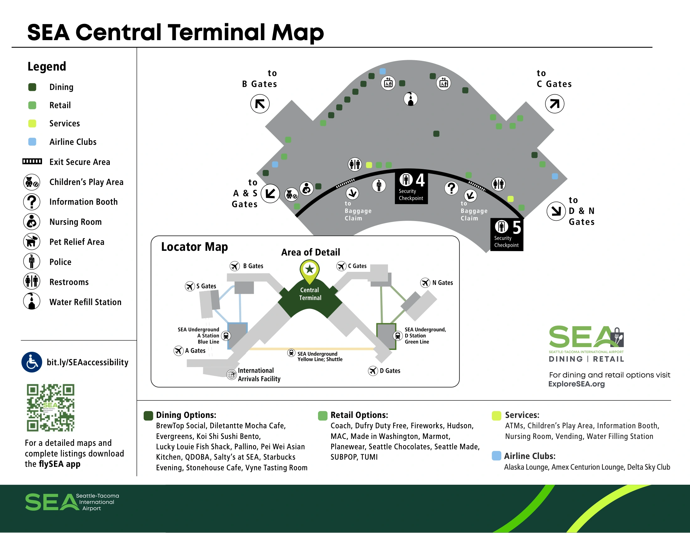 Seattle-Tacoma International Airport Terminal Map (2025-2024) - All Maps