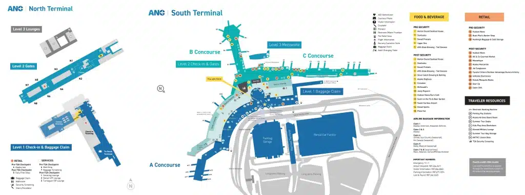 Ted Stevens Anchorage International Airport Map (Most Up-To-Date) - All ...