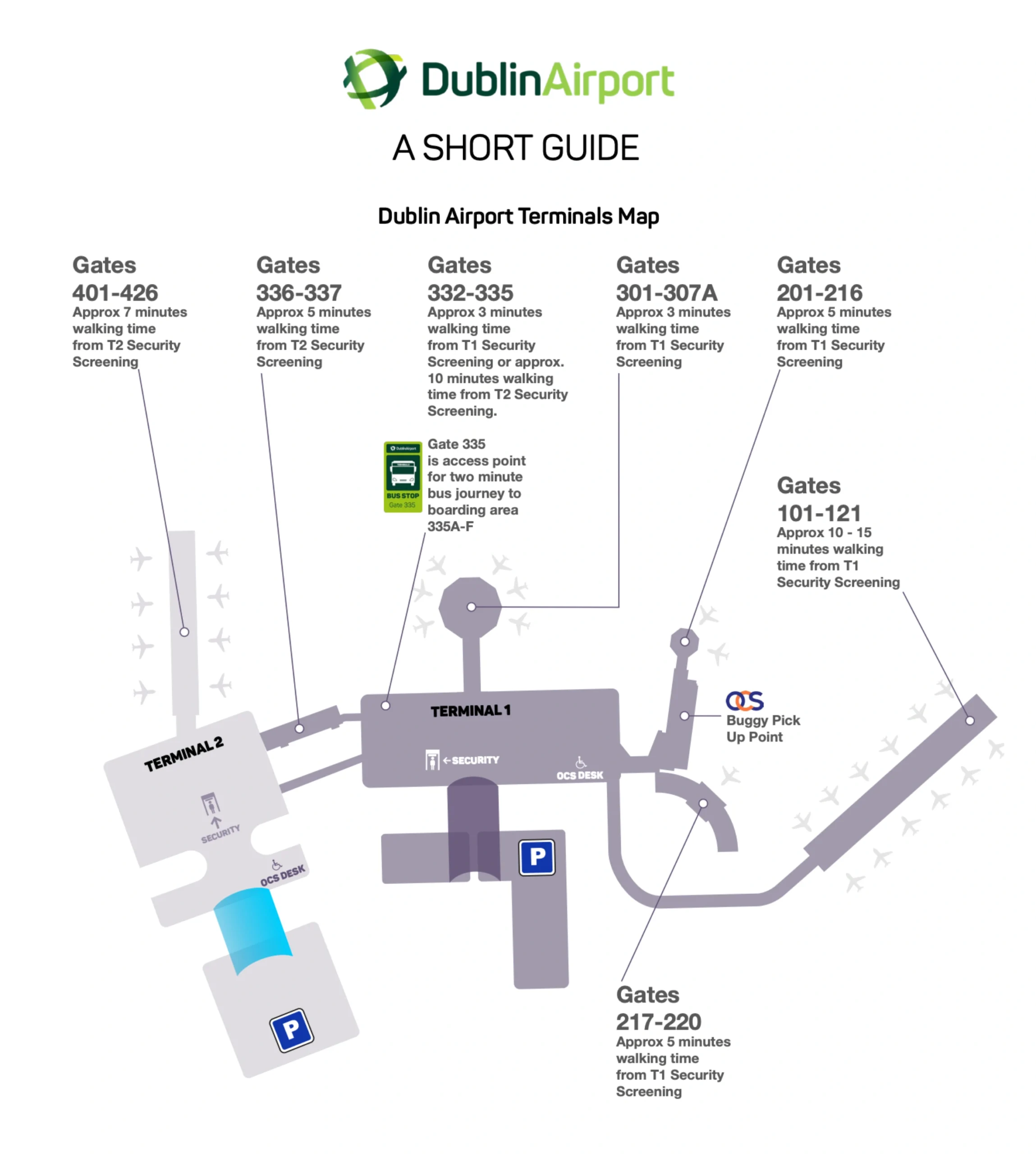Dublin Airport Terminal Map (2025-2024) - All Maps