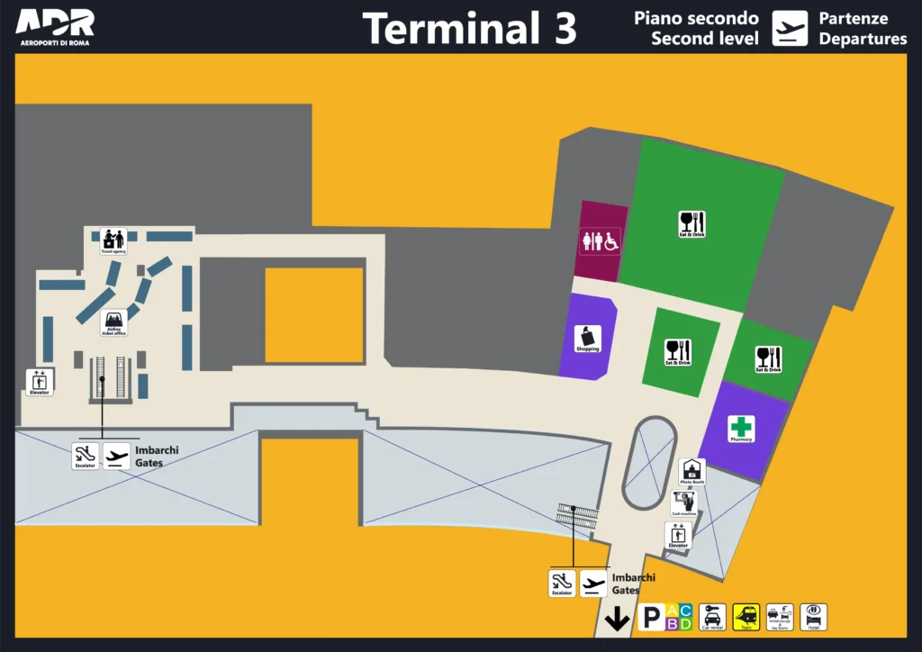 Rome Airport Terminal Map - AllMaps: Preserving Every Map Ever!