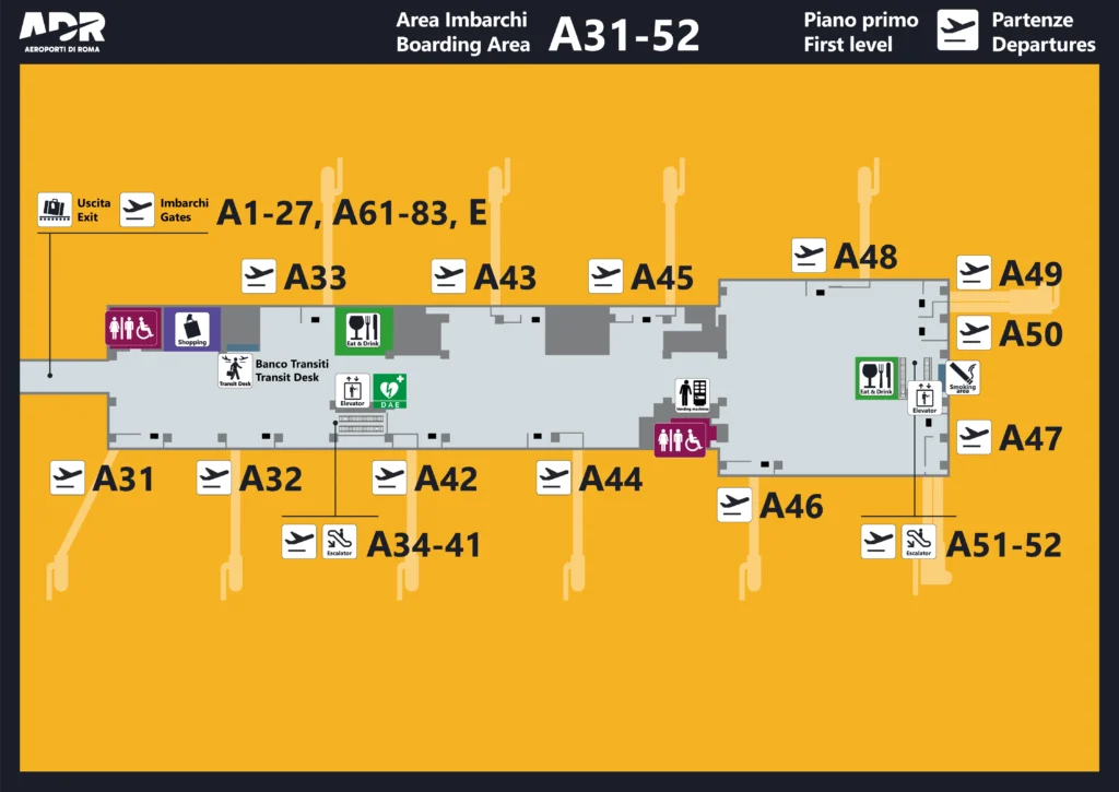 Rome Airport Terminal Map - AllMaps: Preserving Every Map Ever!