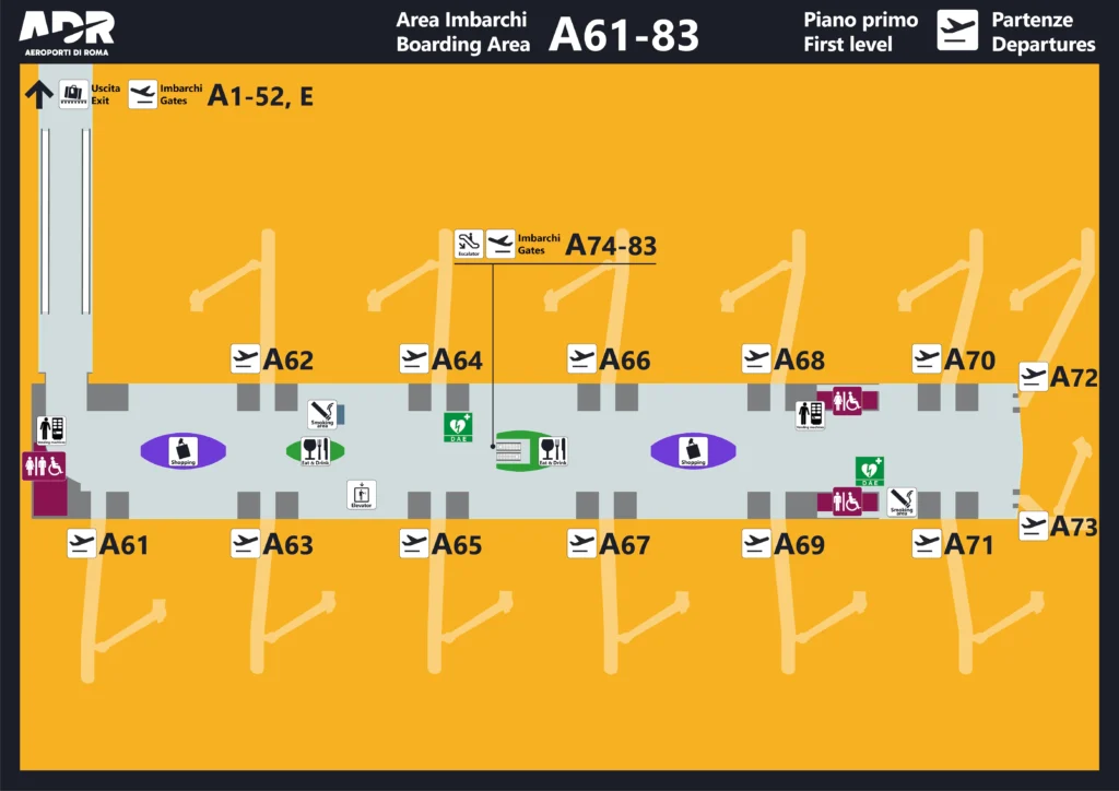 Rome Airport Terminal Map - AllMaps: Preserving Every Map Ever!