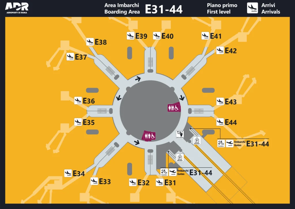 Rome Airport Terminal Map - AllMaps: Preserving Every Map Ever!
