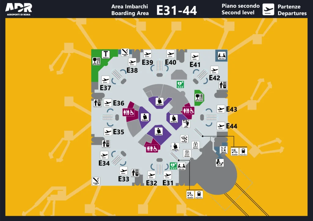 Rome Airport Terminal Map - AllMaps: Preserving Every Map Ever!