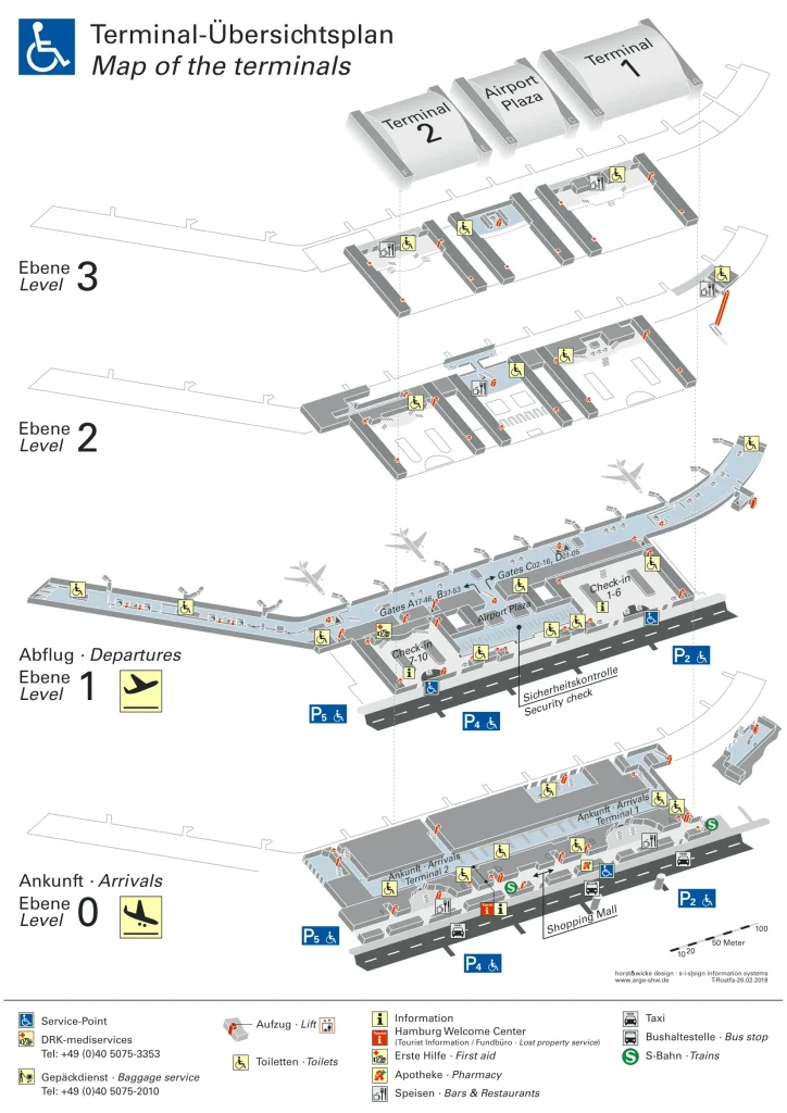 Hamburg Helmut Schmidt Airport Map (Most Up-To-Date) - All Maps