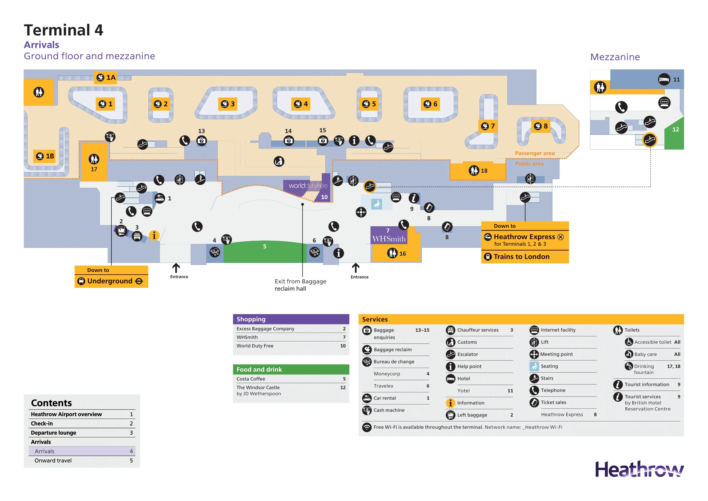 London Heathrow Airport Terminal 4 Map Most Up To Date All Maps