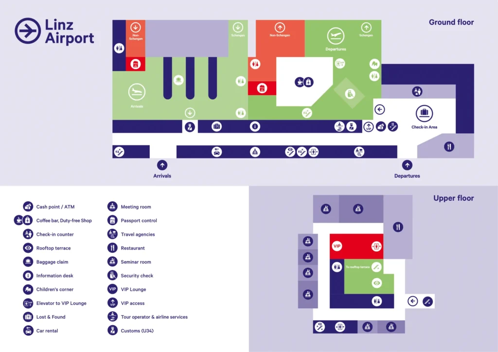 Linz Airport Terminal Map - All Maps