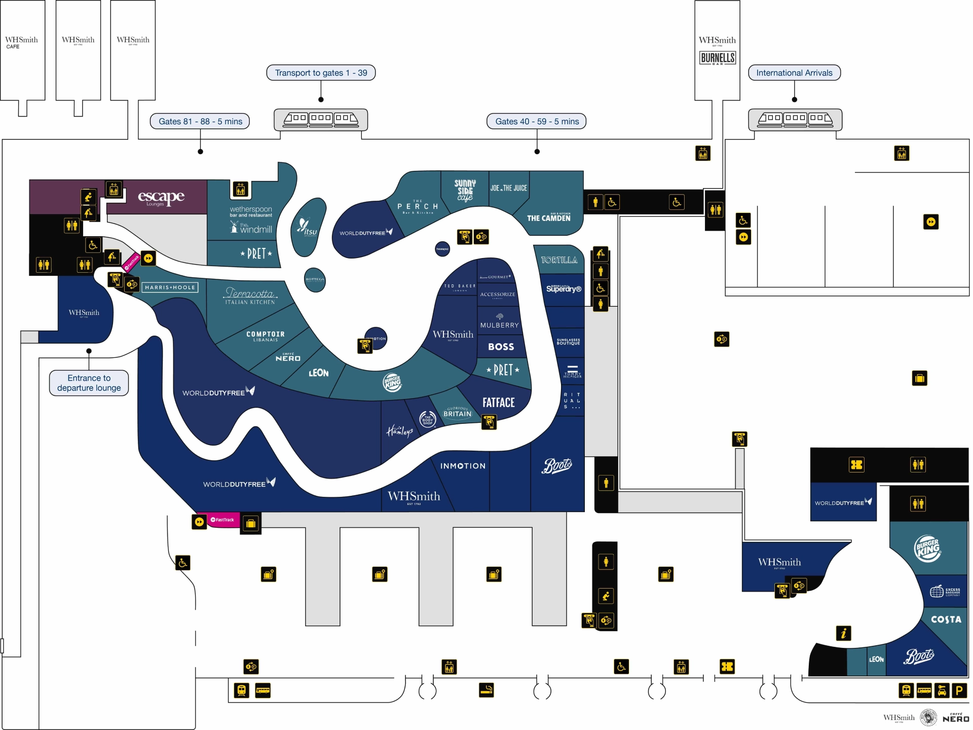 London Stansted Airport Terminal Map (2025-2024) - All Maps