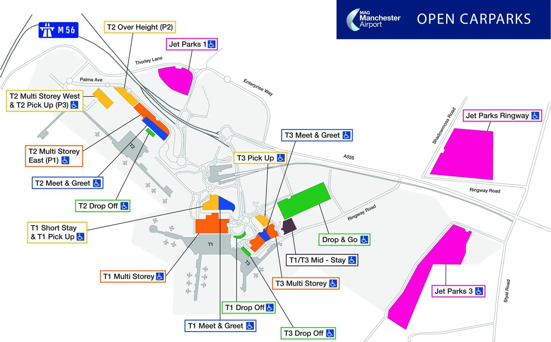 Manchester Airport Terminal Map (2025-2024) - All Maps
