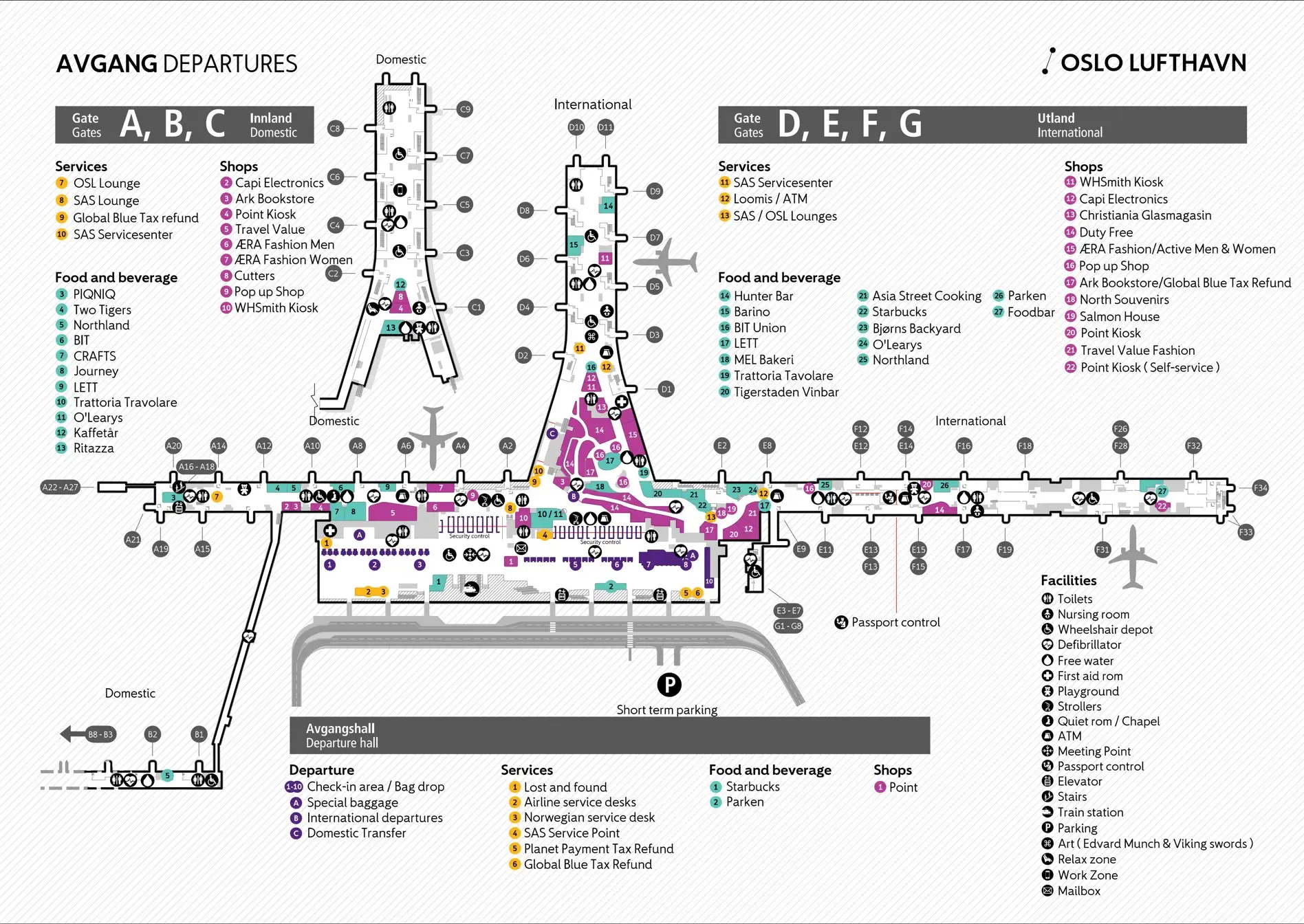 Oslo Gardermoen Airport Map (Most Up-To-Date) - All Maps