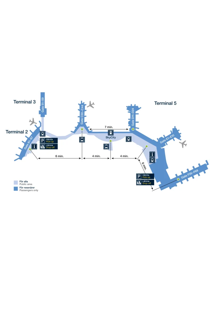 Stockholm Arlanda Airport Terminal Map (2025-2024) - All Maps