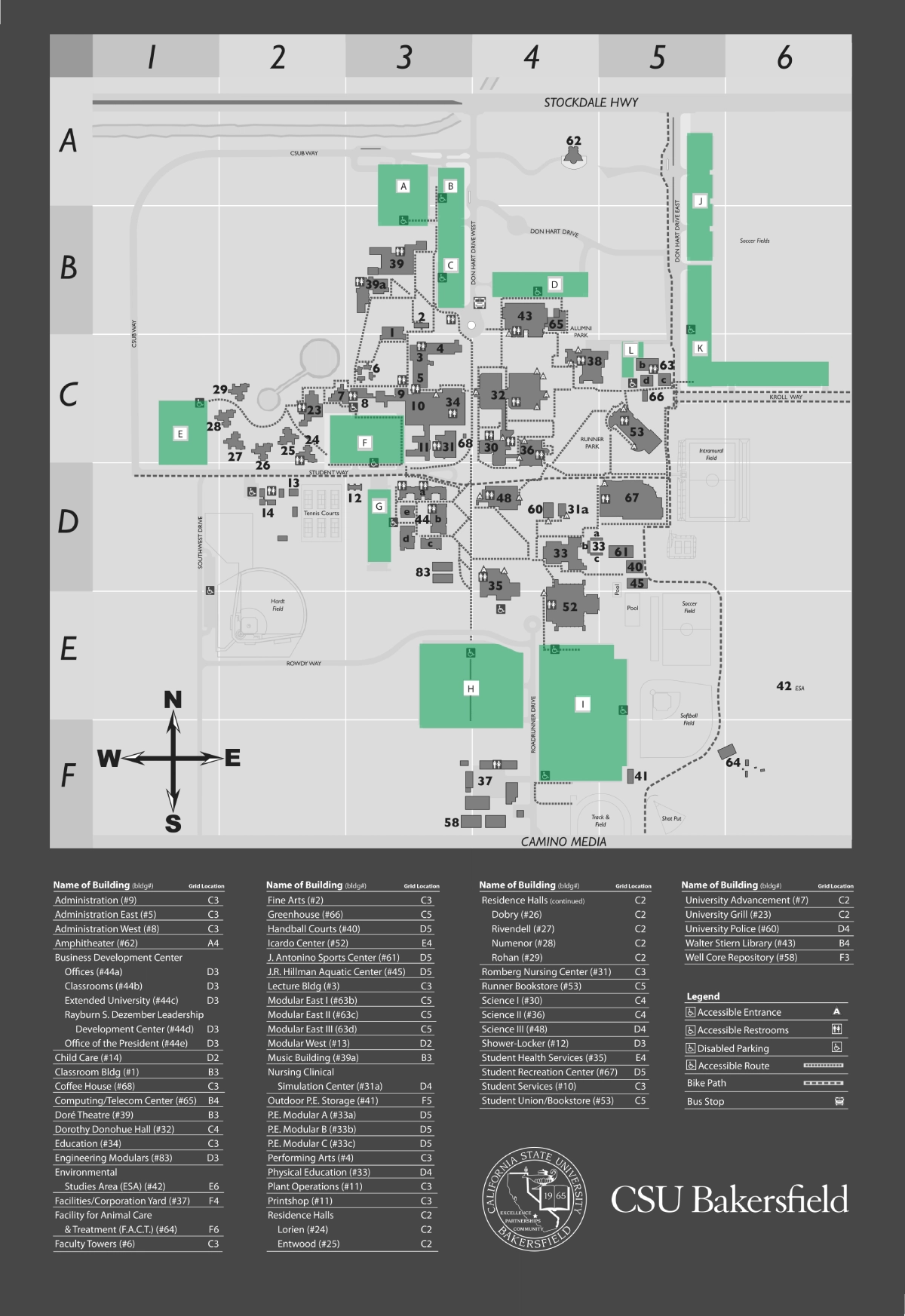 California State University Bakersfield Campus Map (2025-2024) - All Maps