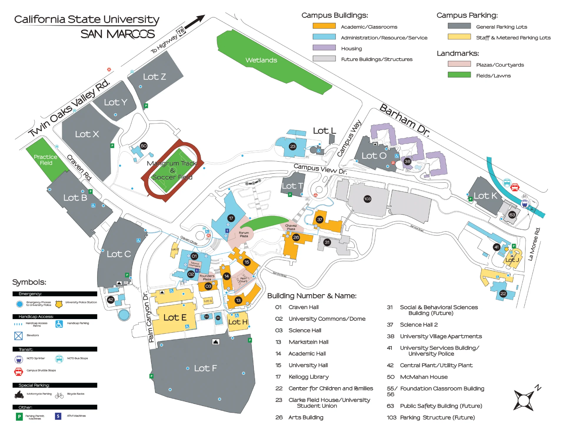 California State University San Marcos Campus Map (2024-2010) - All Maps
