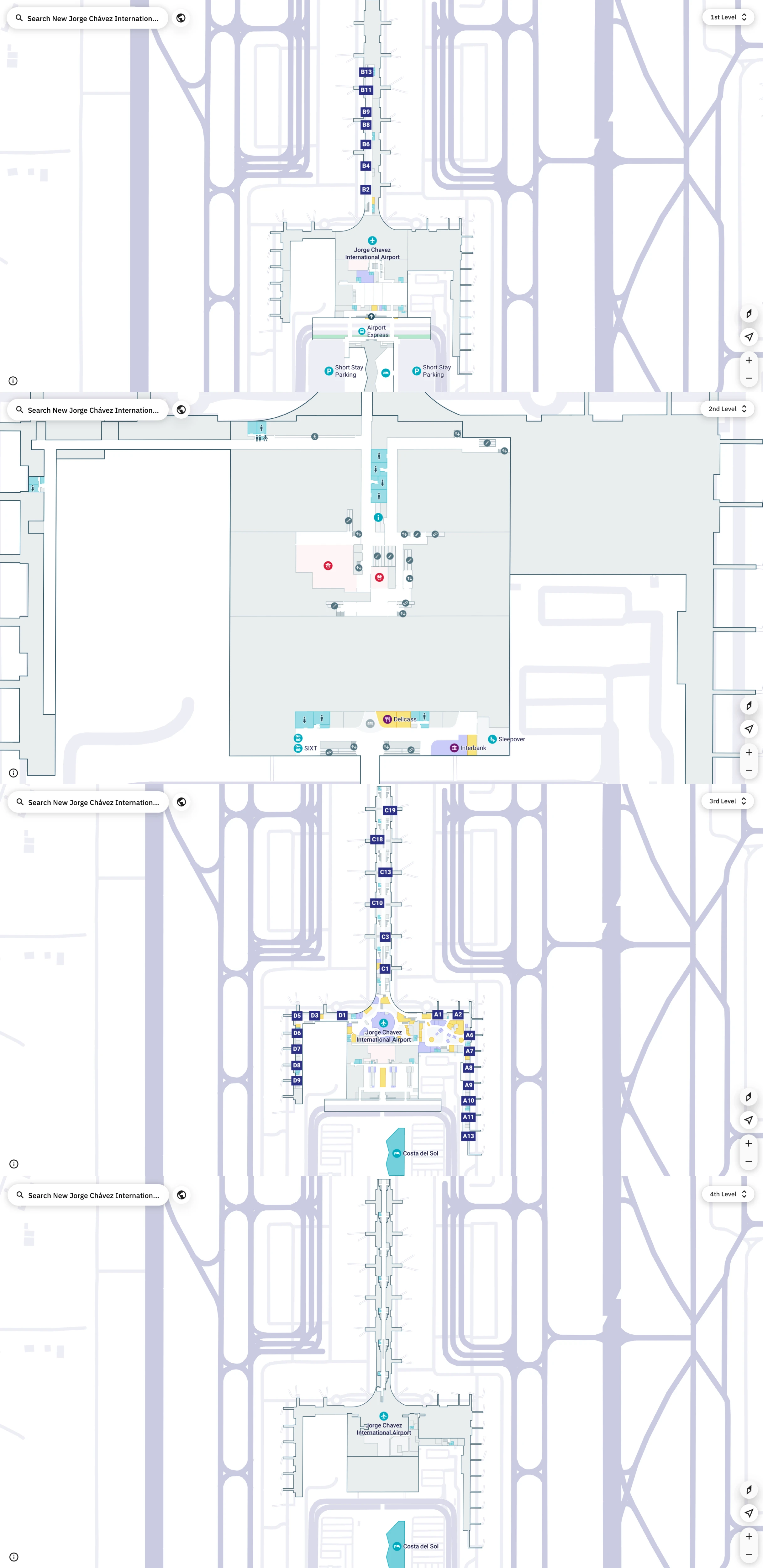 Jorge Chávez International Airport Map (Most Up-To-Date) - All Maps