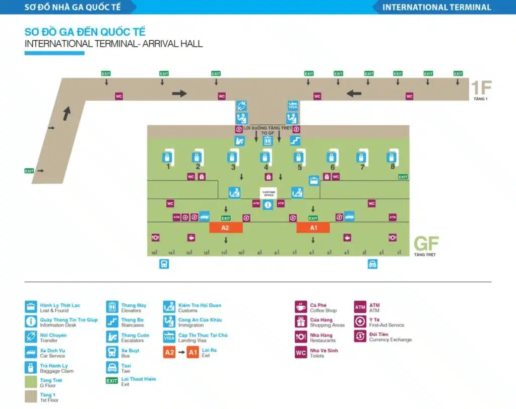 Tan Son Nhat International Airport Terminal 2 Map (most Up-To-Date ...