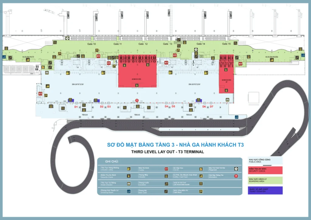 Tan Son Nhat International Airport Terminal 3 Map (most Up-To-Date ...