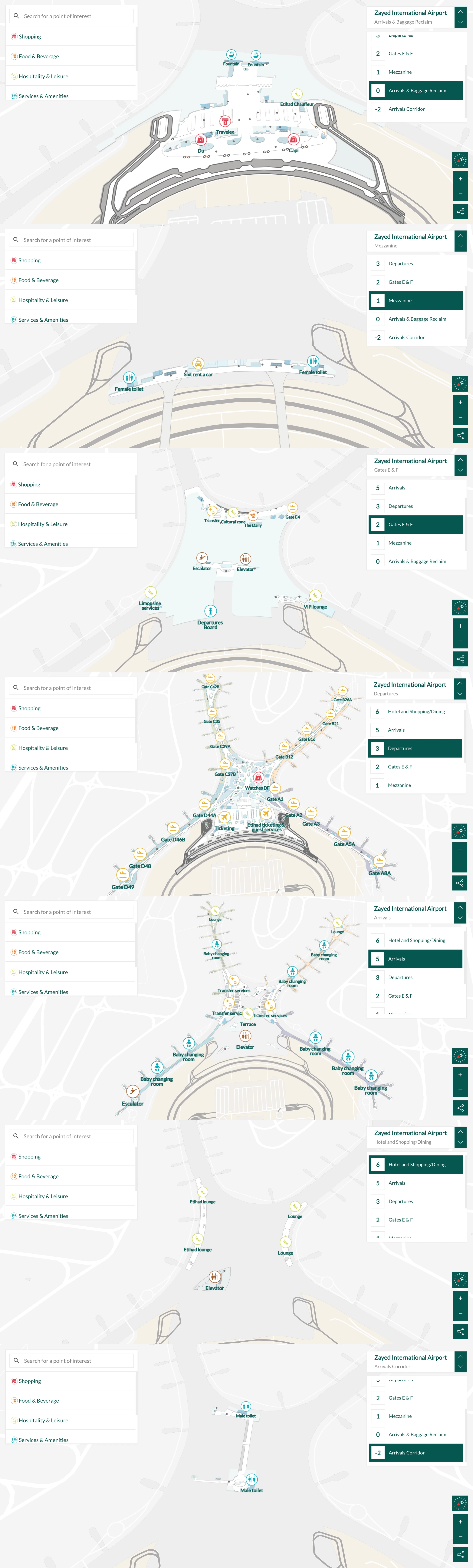 Zayed International Airport Map (Most Up-To-Date) - All Maps