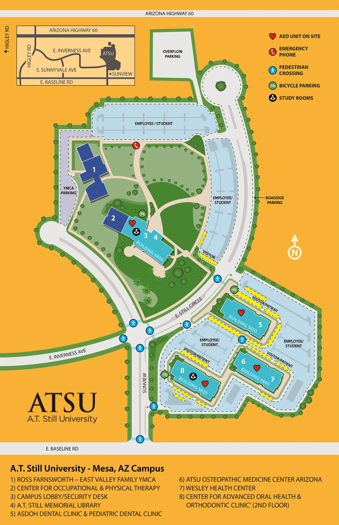 A.T. Still University Campus Map - All Maps