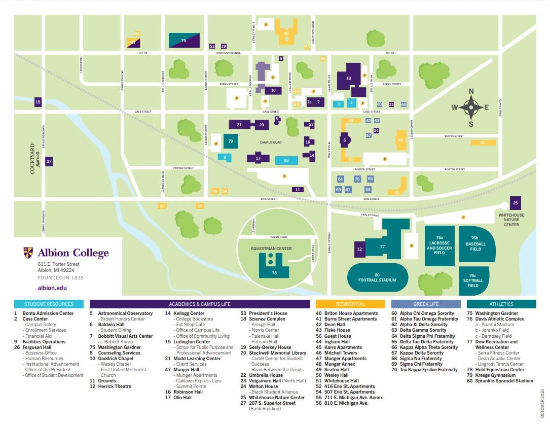Albion College Campus Map - All Maps