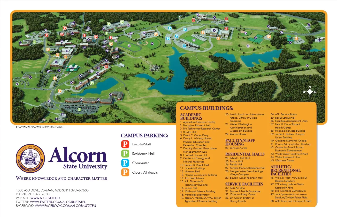 Alcorn State University Campus Map (2025) - All Maps