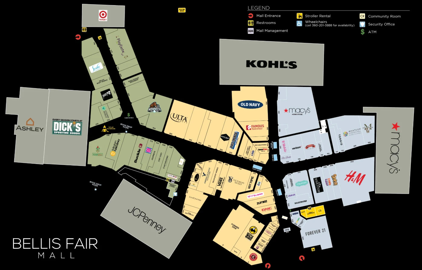 Bellis Fair Mall Map - All Maps