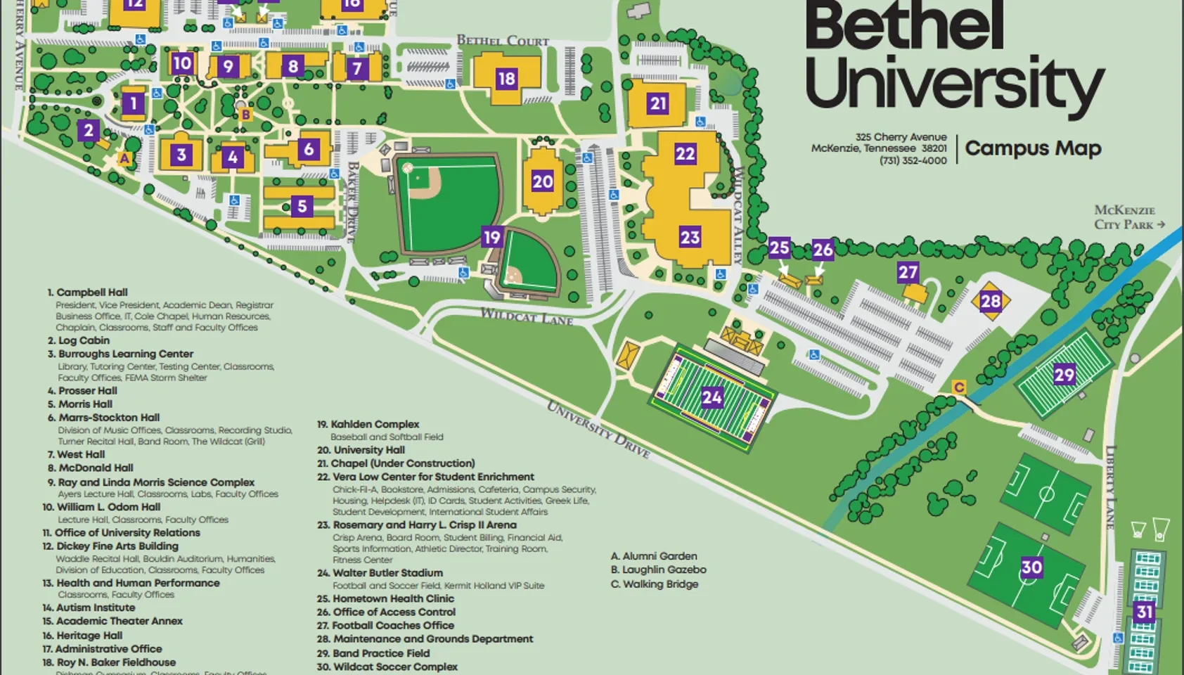 Bethel University Campus Map - All Maps