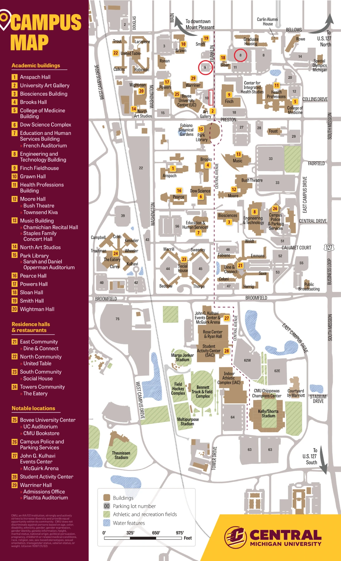 Central Michigan University Campus Map - All Maps