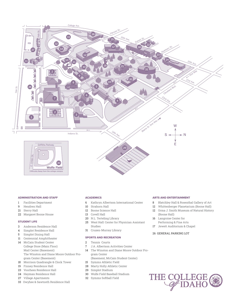 College of Idaho Campus Map - All Maps