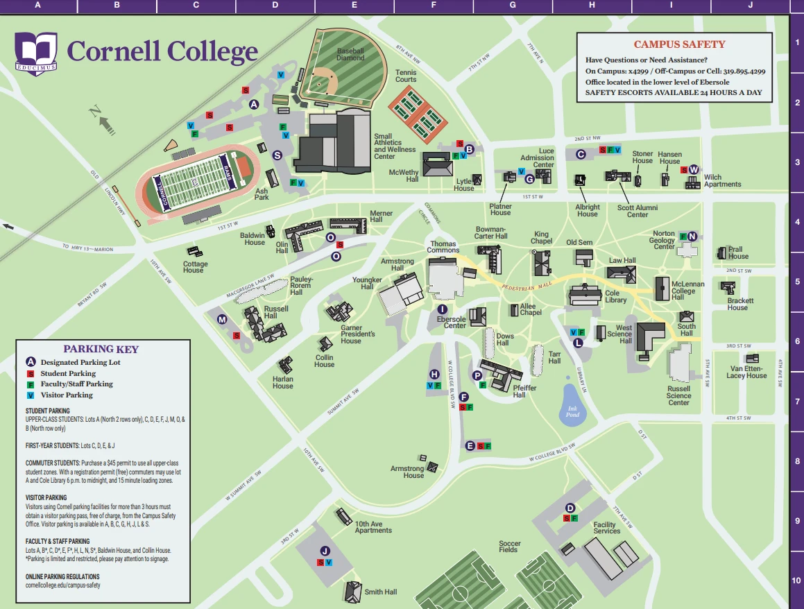 Cornell College Campus Map - All Maps