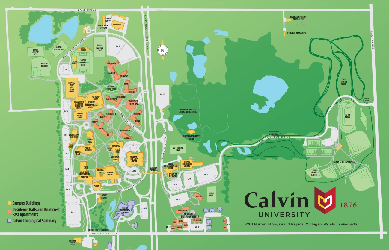 Calvin University Campus Map - All Maps